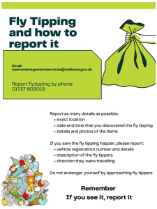 Reporting Fly Tipping – St Michael Parish Council